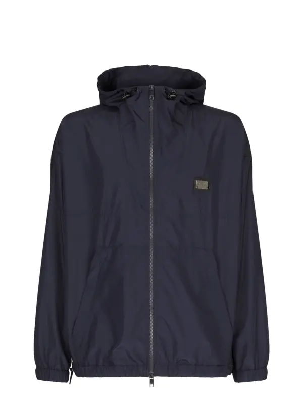 Dolce & Gabbana Logo-plaque Zip-front Jacket - Blue