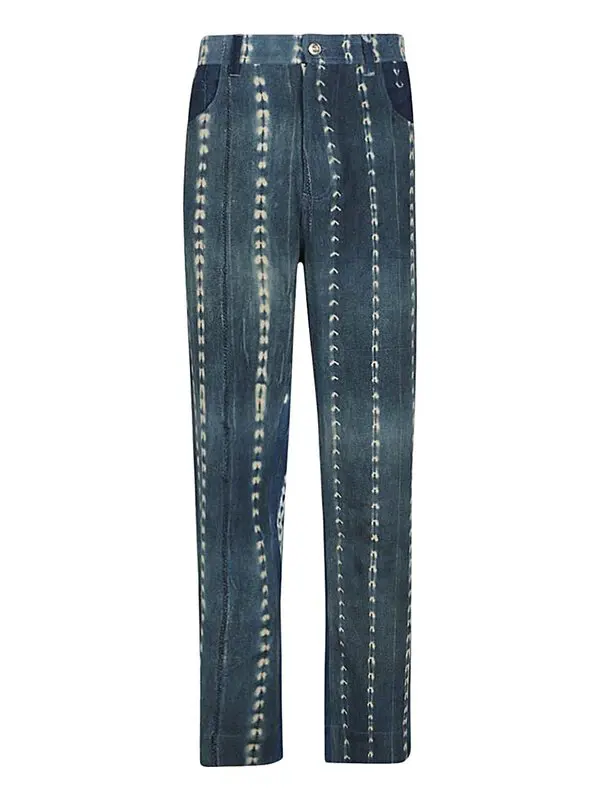 WALES BONNER Miles Tie-dye Denim Jeans - Blue