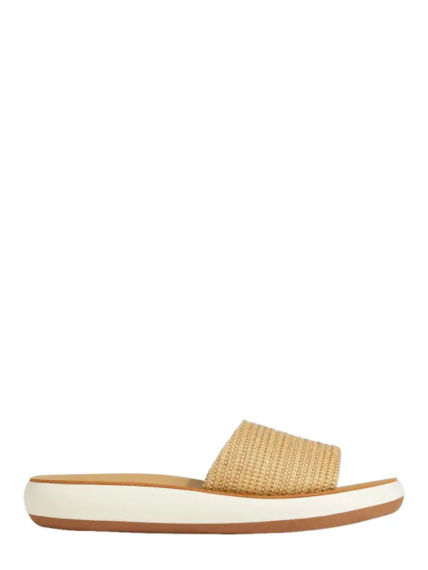 ANCIENT GREEK SANDALS Taygete Raffia Slides - Beige