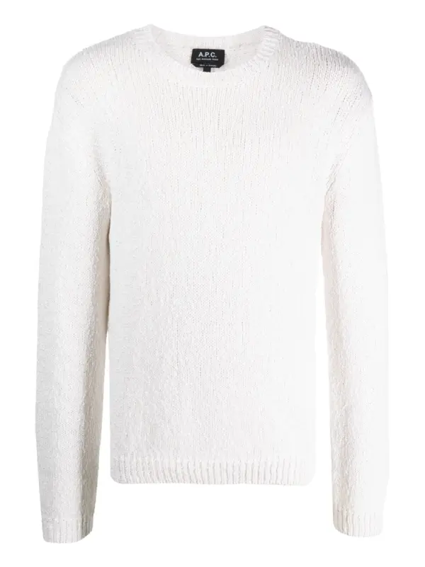 A.p.c. Crew-neck Knitted Jumper - White