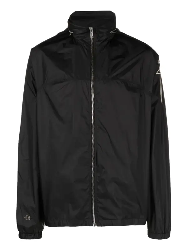 Rick Owens Embroidered-logo Lightweight Jacket - Black