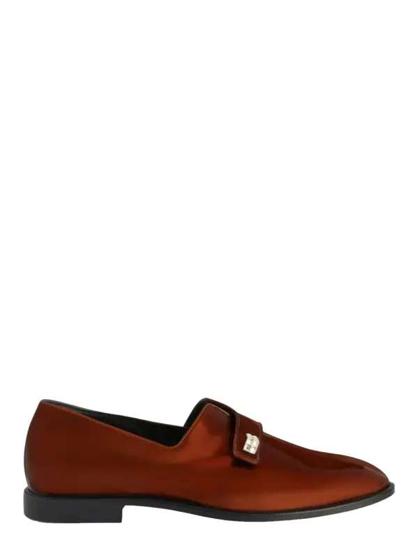 GIUSEPPE ZANOTTI Marty Metallic-effect Loafers - Brown