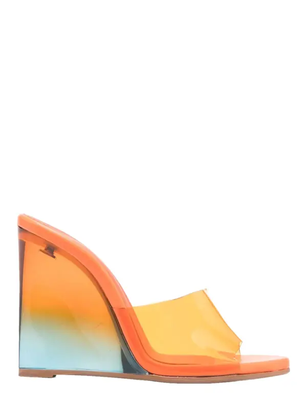 LE SILLA Kira 115mm Leather Sandals - Orange