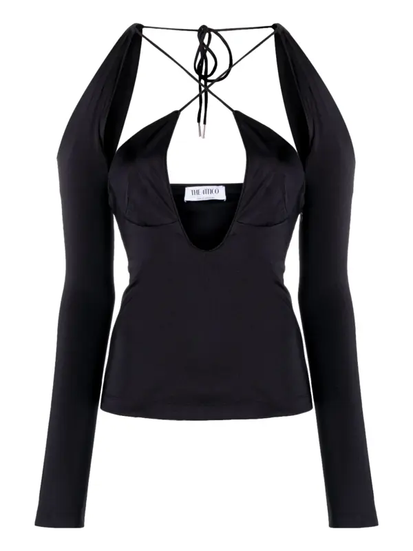 Attico Zane Cut-out Top - Black