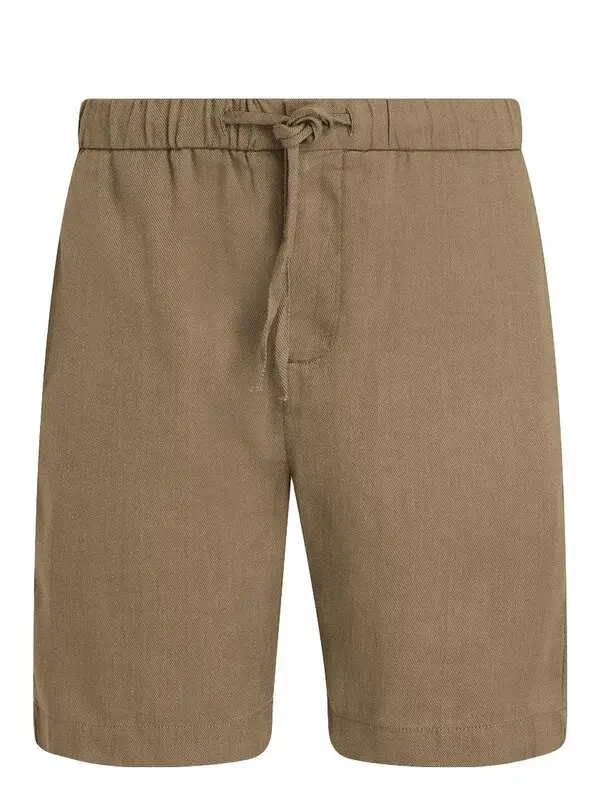 Frescobol Carioca Filipe Twill Drawstring Shorts - Army Green