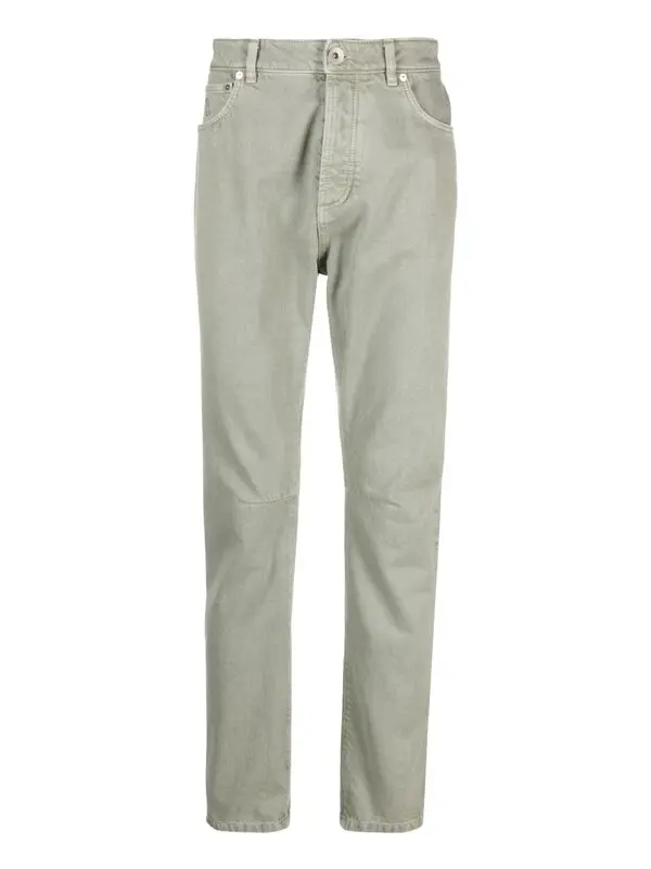 Brunello Cucinelli Straight-leg Denim Jeans - Green