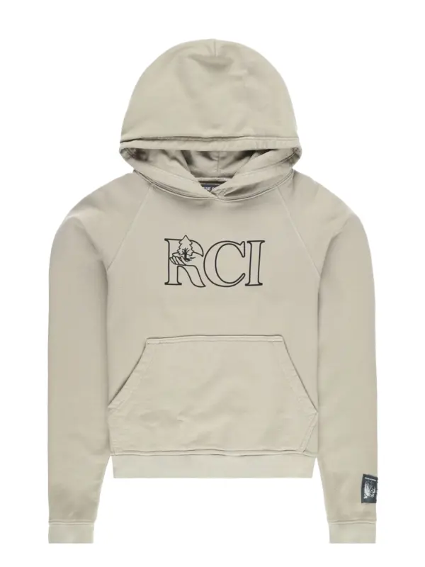 Reese Cooper Vine-print Cotton Hoodie - Green