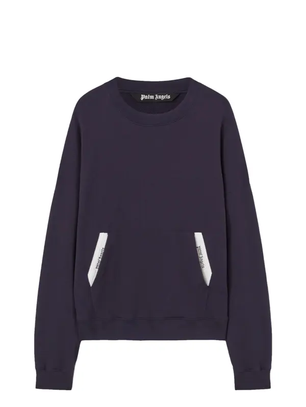 Palm Angels Sartorial Tape Crew-neck Sweatshirt - Blue
