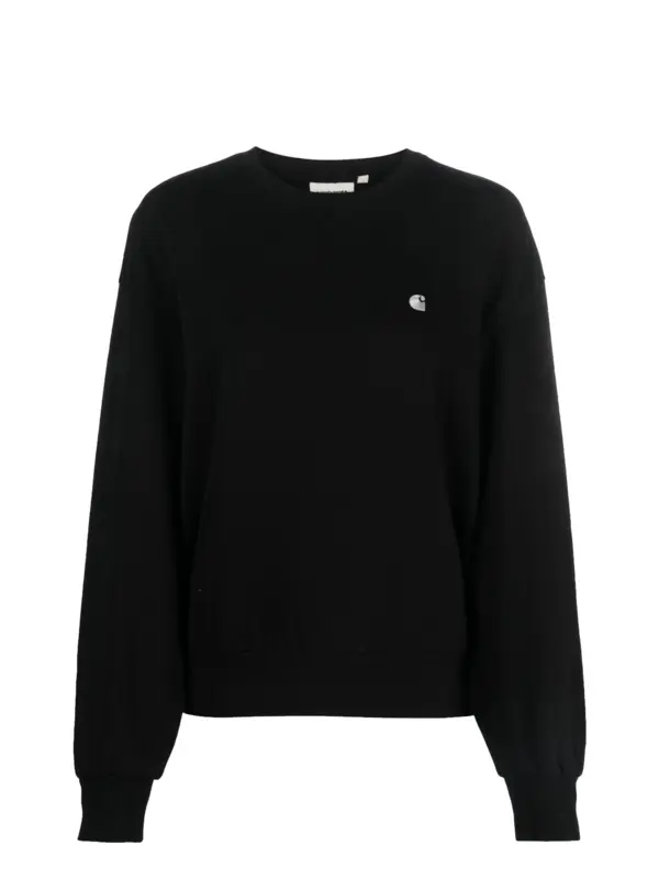 Carhartt Work In Progress Embroidered-logo Cotton Sweatshirt - Black