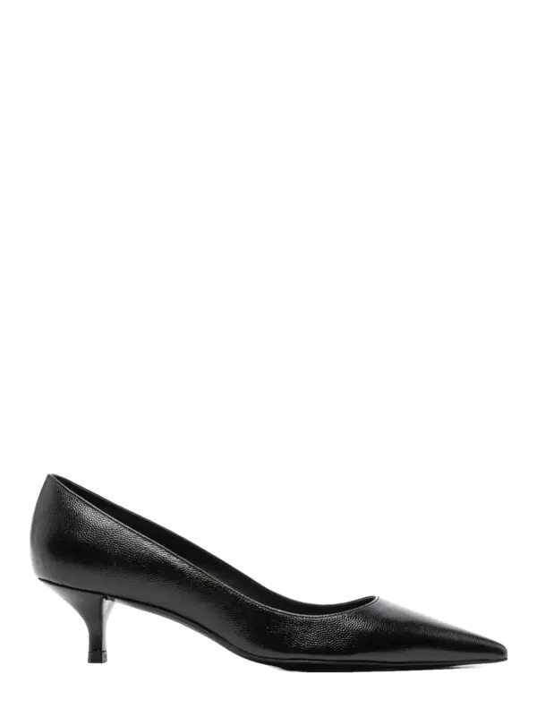 STUART WEITZMAN Kitten Heel Leather Pumps - Black