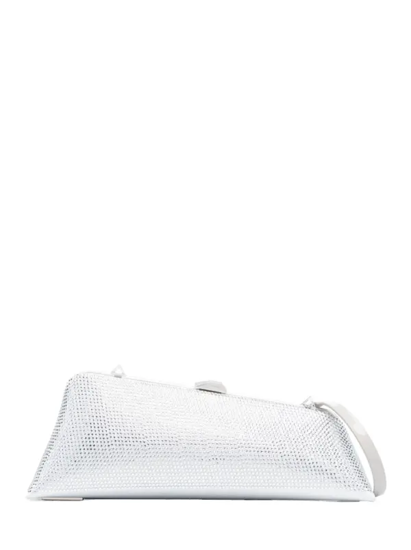 Attico Long Night Crystal-embellished Clutch - Grey