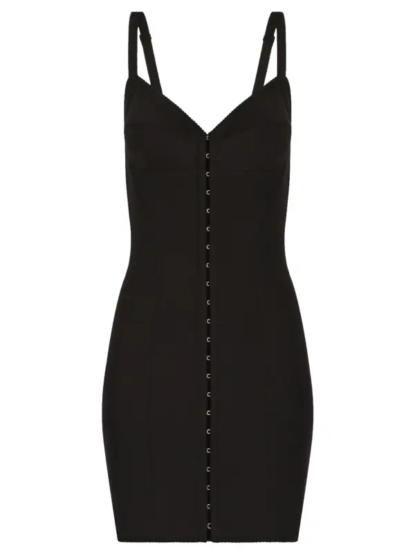 Dolce & Gabbana V-neck Minidress - Black