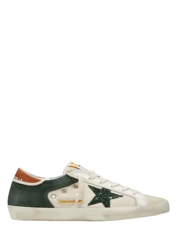 Golden Goose Super-star Leather Low-top Sneakers - Buttercream/forestgr