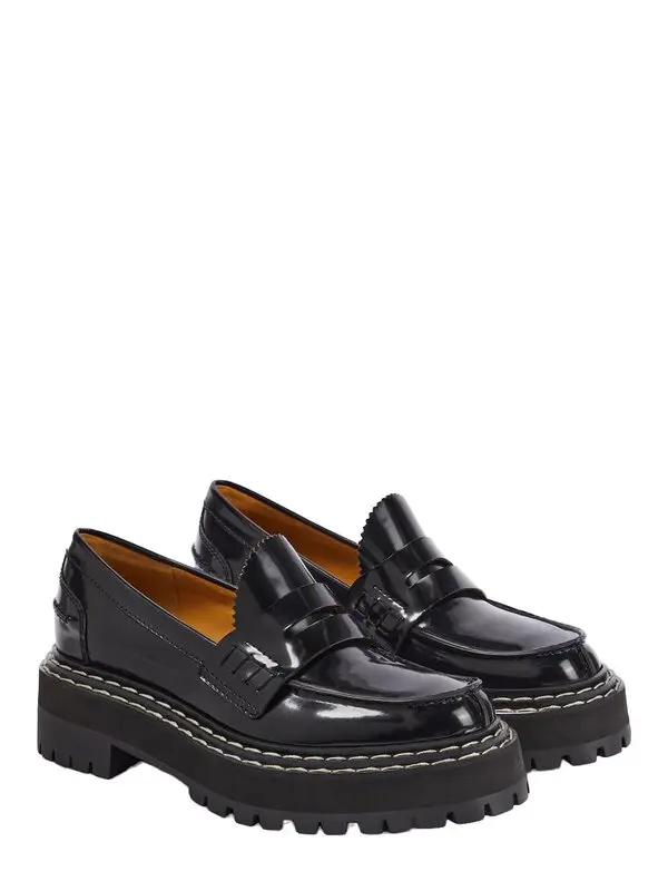 Proenza Schouler Patent Leather Loafers - Black