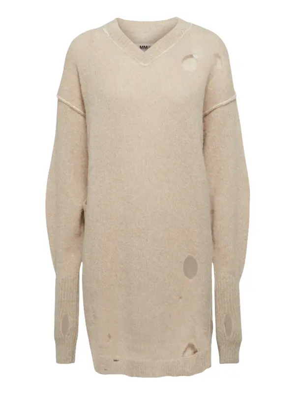 MAISON MARGIELA Alpaca-blend Minidress - Beige