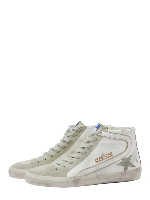 Golden Goose Slide Leather Sneakers - White/ice