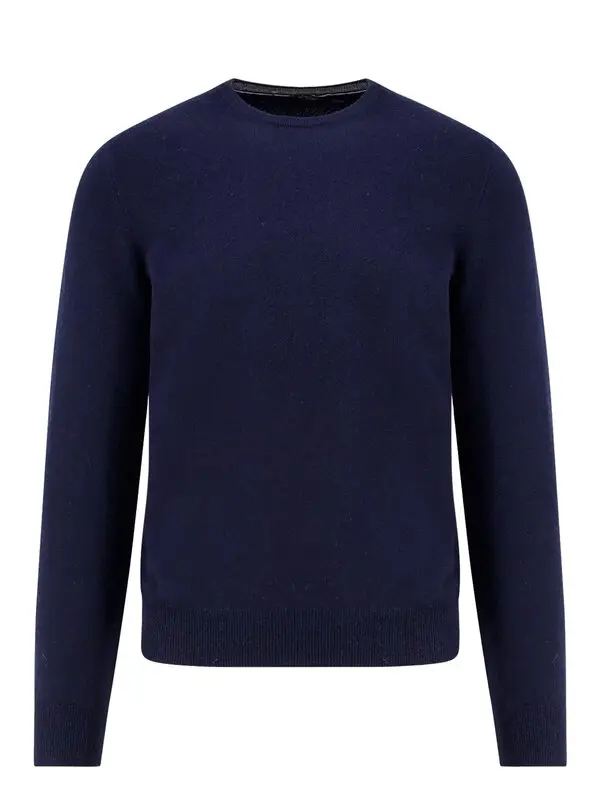 NUGNES 1920 Cashmere Basic Sweater - Blue