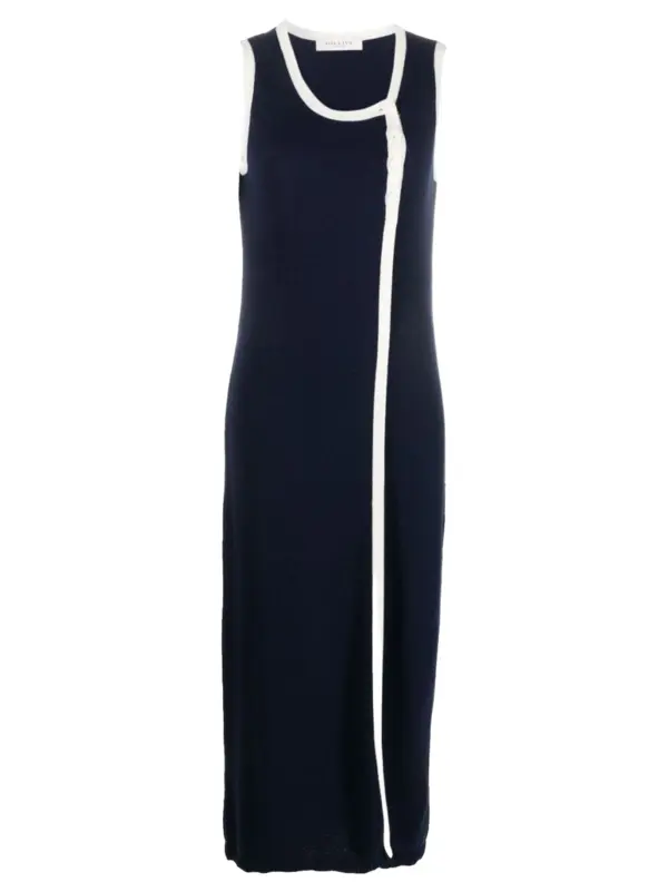 Giuliva Heritage Lisa Cotton-blend Midi Dress - Blue