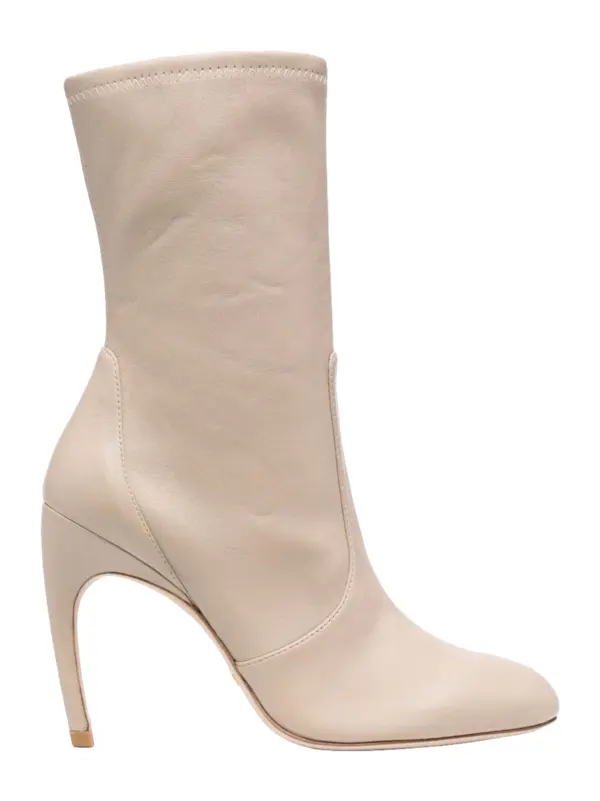 STUART WEITZMAN Luxecurve 100mm Booties - Neutrals