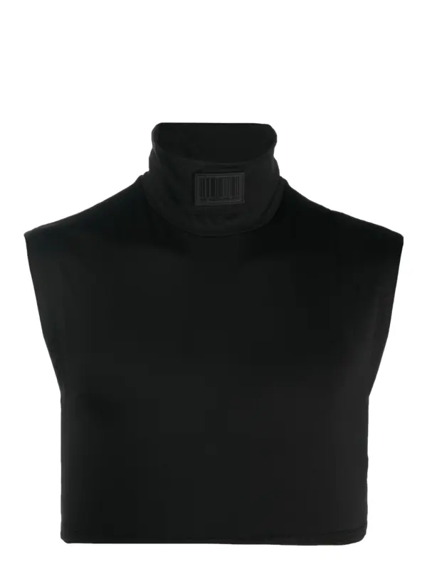 VTMNTS Logo-patch Cropped Vest - Black