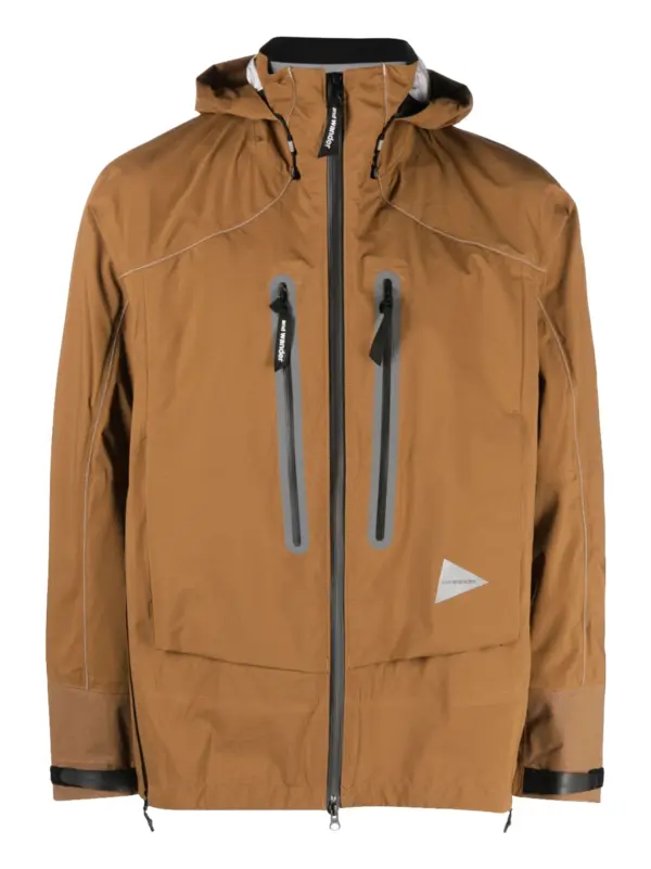 AND WANDER Pertex Shield Rain Jacket - Brown