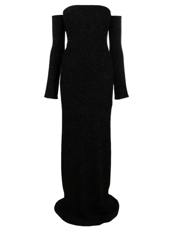 Blumarine Detachable-sleeve Strapless Gown - Black