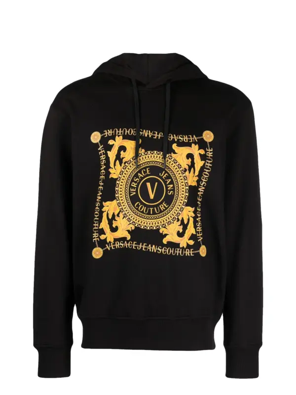 Versace Logo-print Hoodie - Black