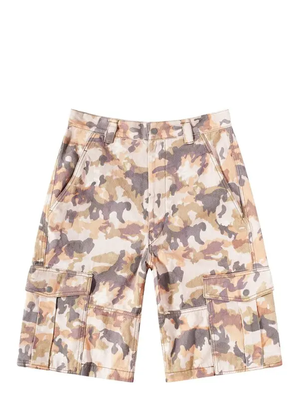 Isabel Marant Enory Camo Combat Shorts - Camel