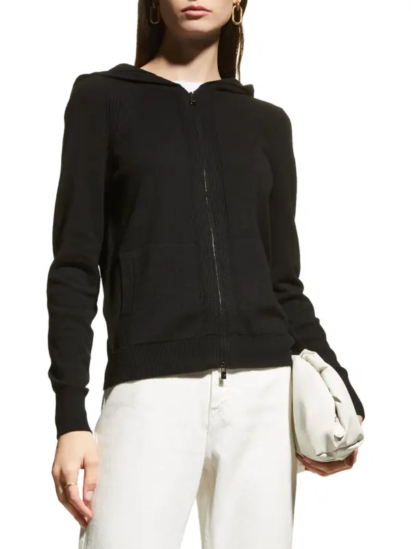 Loro Piana Merano Cashmere Hoodie - Black