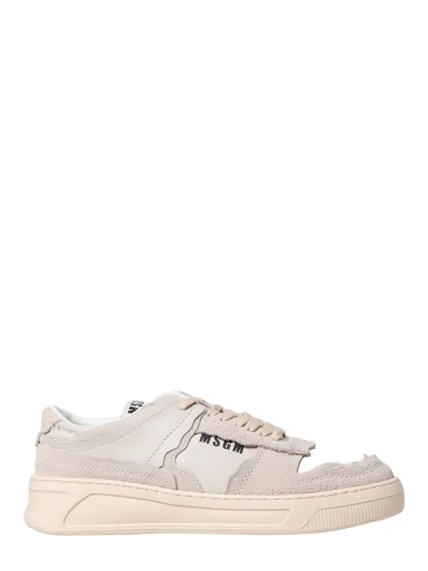 MSGM Leather Sneakers - Milk