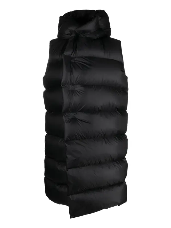 Rick Owens Liner Hooded Down Gilet - Black