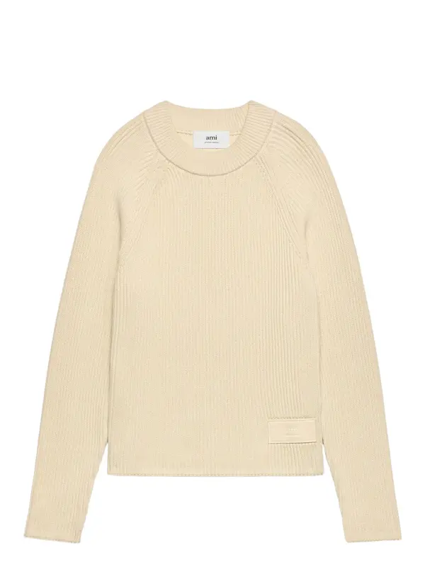 Ami Logo-patch Sweater - Neutrals