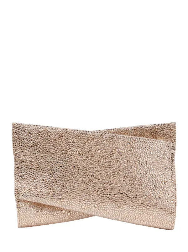 CHRISTIAN LOUBOUTIN Loubitwist Small Embellished Clutch - White