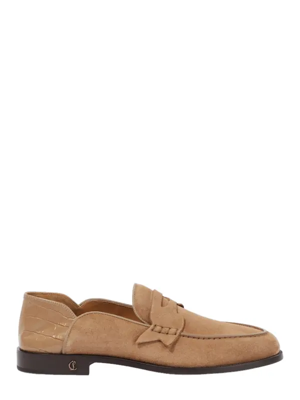 CHRISTIAN LOUBOUTIN Penny No Back Loafers - Grey