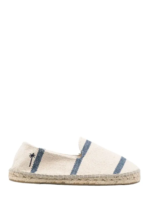 Manebí Striped Woven Espadrilles - Neutrals