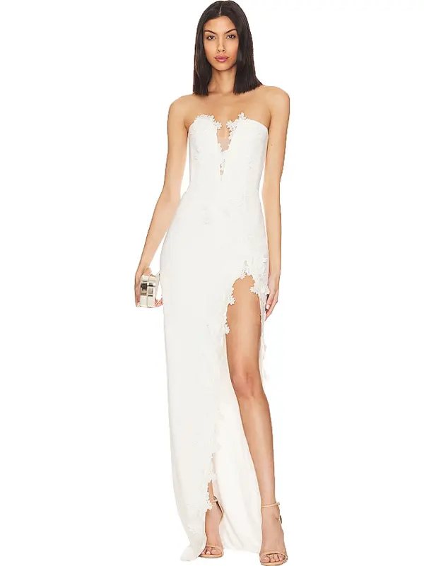 SAU LEE Florence Dress - White