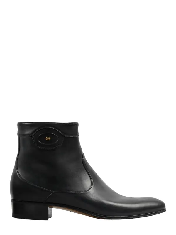 Gucci Adel Leather Ankle Boots - Black