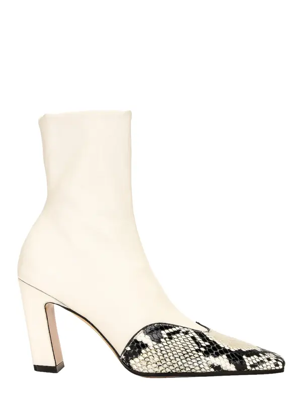 Khaite Nevada Ankle Boots - Off White & Natural
