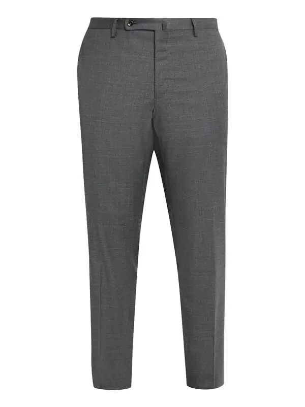 Incotex Wool Sharkskin Trousers - Light/pastel Grey