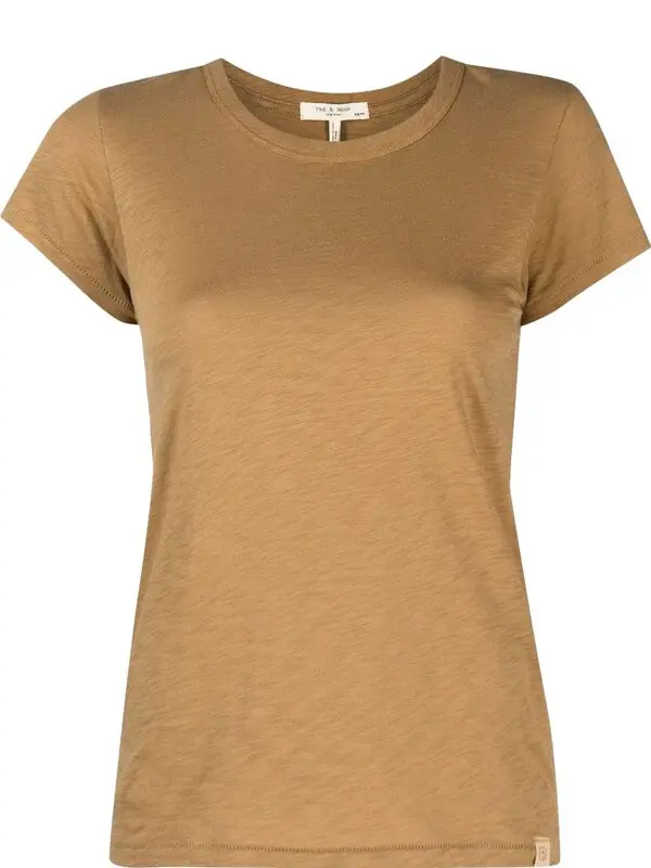 Rag & Bone Organic Cotton Slub T-shirt - Brown