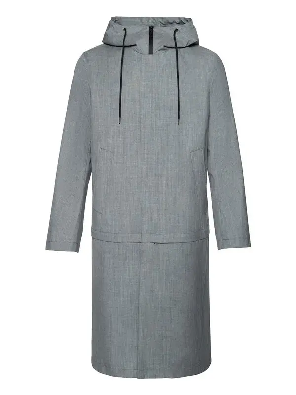 Cardinal Of Canada Trent Water Repellent Convertible Wool-blend Coat - Light Grey