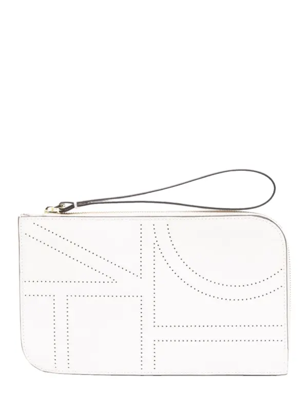 TOTÊME Perforated Zipped Clutch - Neutrals