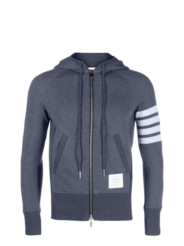 Thom Browne 4-bar Stripe Hoodie - Grey