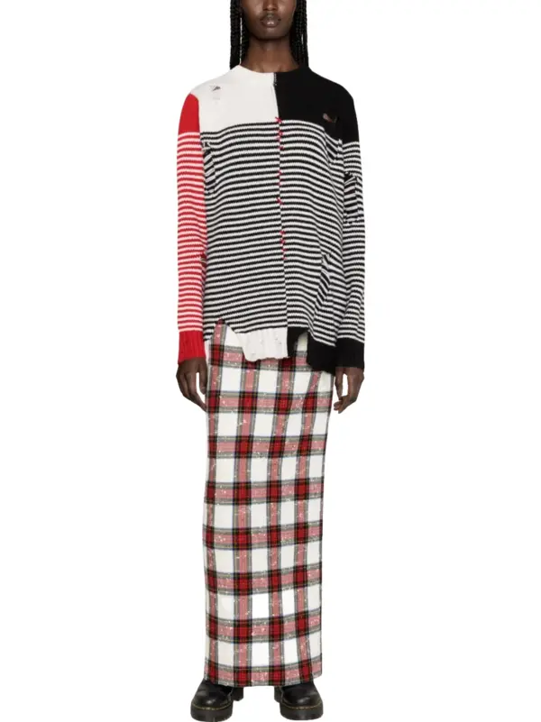 CHARLES JEFFREY LOVERBOY Mega Shred Wool-blend Jumper - Black