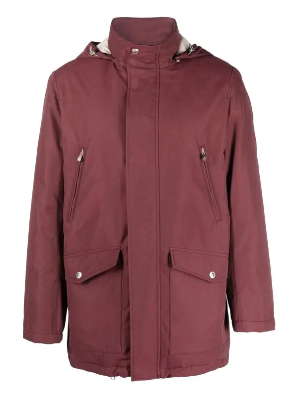 Brunello Cucinelli Padded Cotton Coat - Red