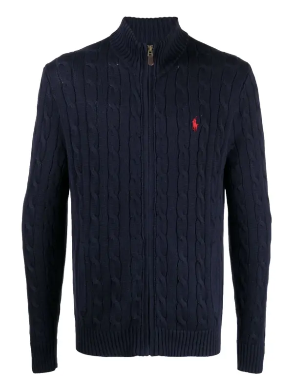 Ralph Lauren Cable-knit Cotton Cardigan - Blue