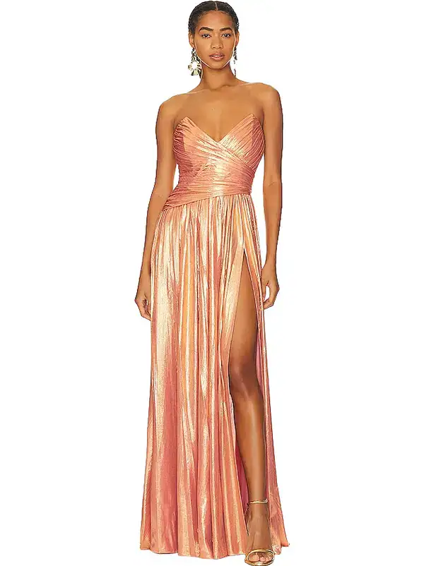golden sun dress ModCloth Sun-Kissed & Tiered Maxi Dress in Frida’S Garden, Size XL main image 0