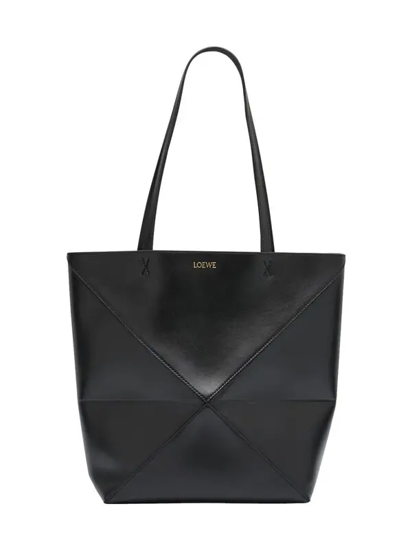 Loewe Puzzle Fold Medium Tote Bag - Black