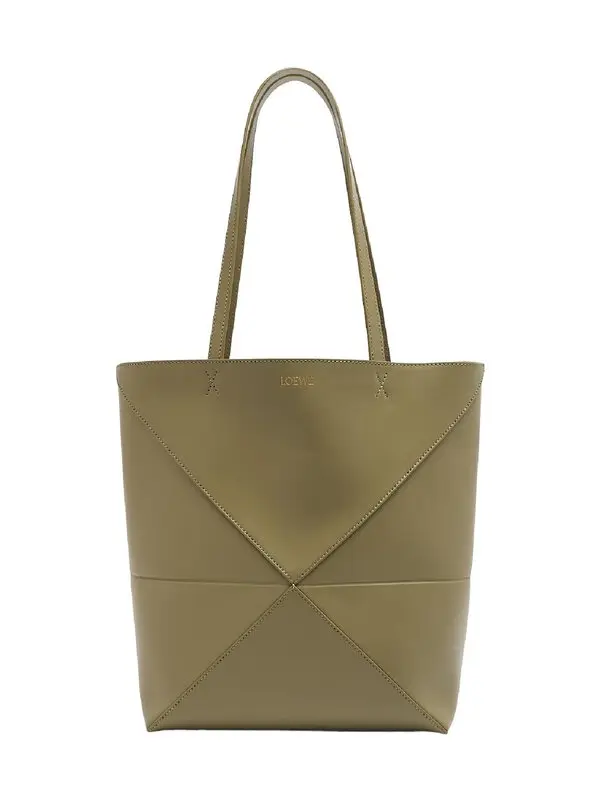 Loewe Puzzle Fold Medium Tote Bag - Eucalyptus Green