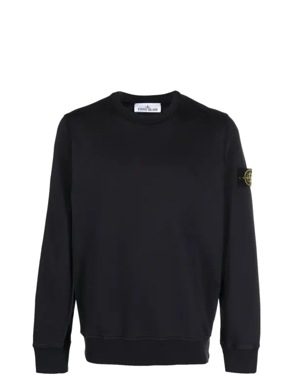 Stone Island Compass-patch Crew-neck Sweatshirt - Blue